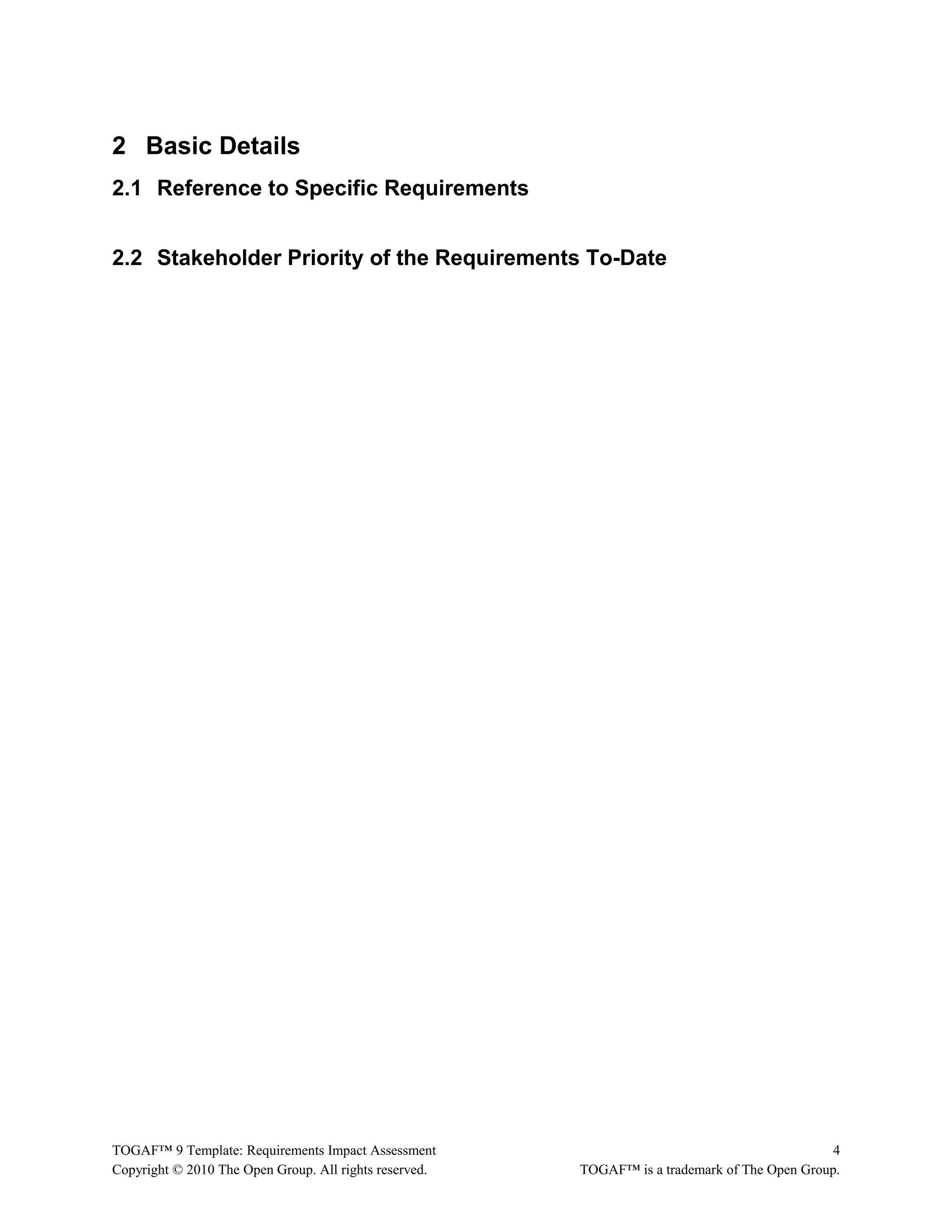 Togaf 9 template requirements impact assessment | DOC