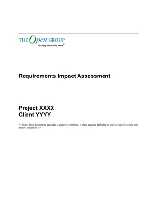 Togaf 9 template requirements impact assessment | DOC