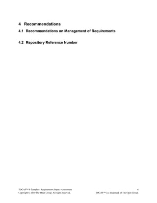 Togaf 9 template requirements impact assessment | DOC