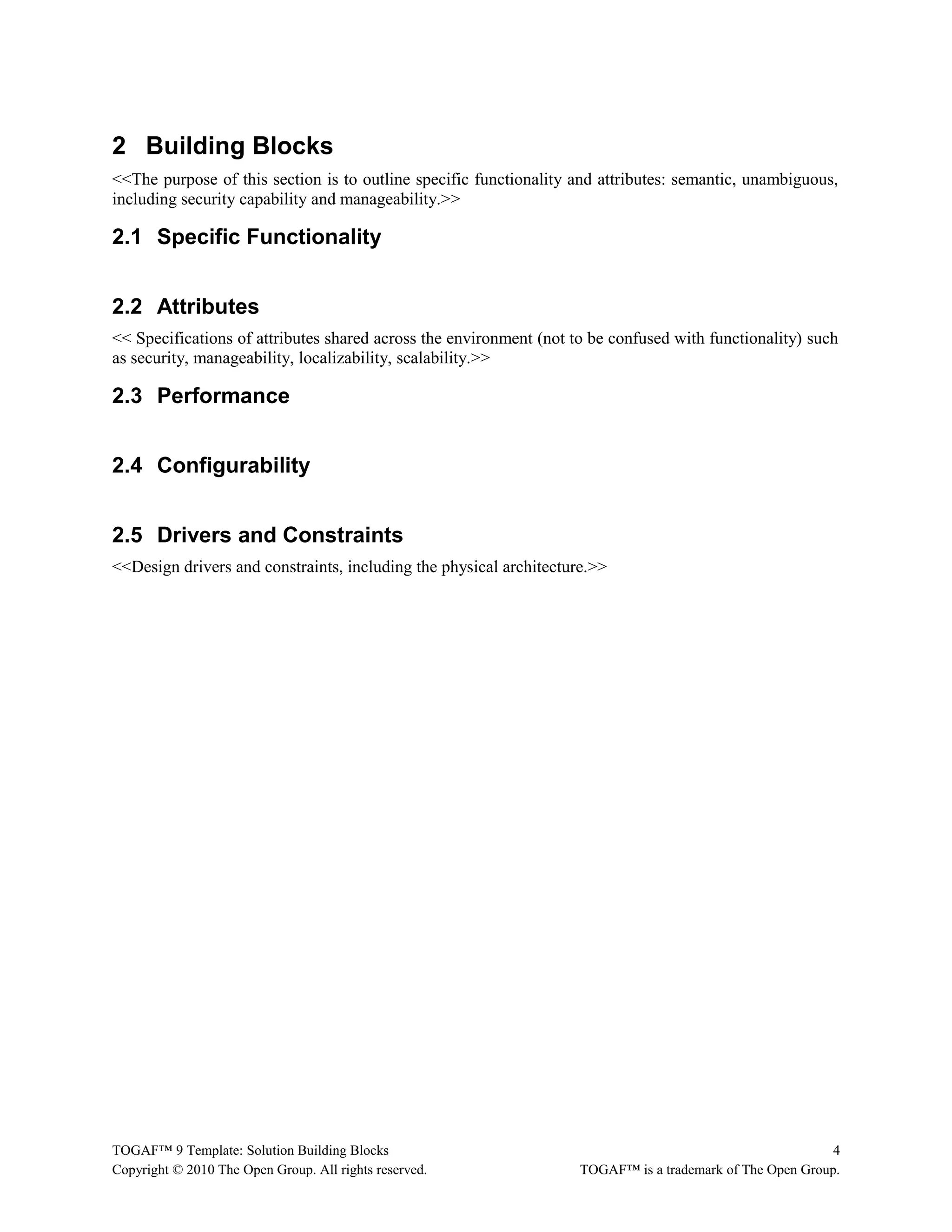 Togaf 9 template solution building blocks | DOC