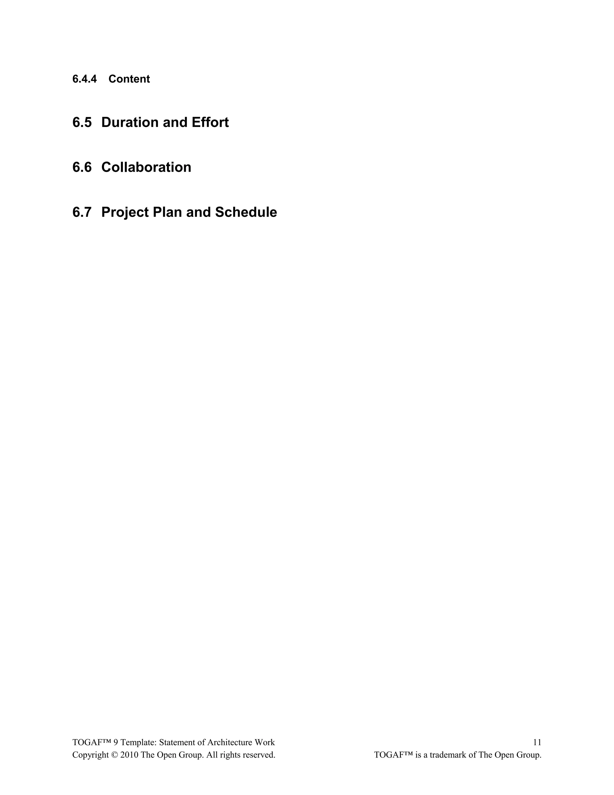 Togaf 9 template statement of architecture work | DOC