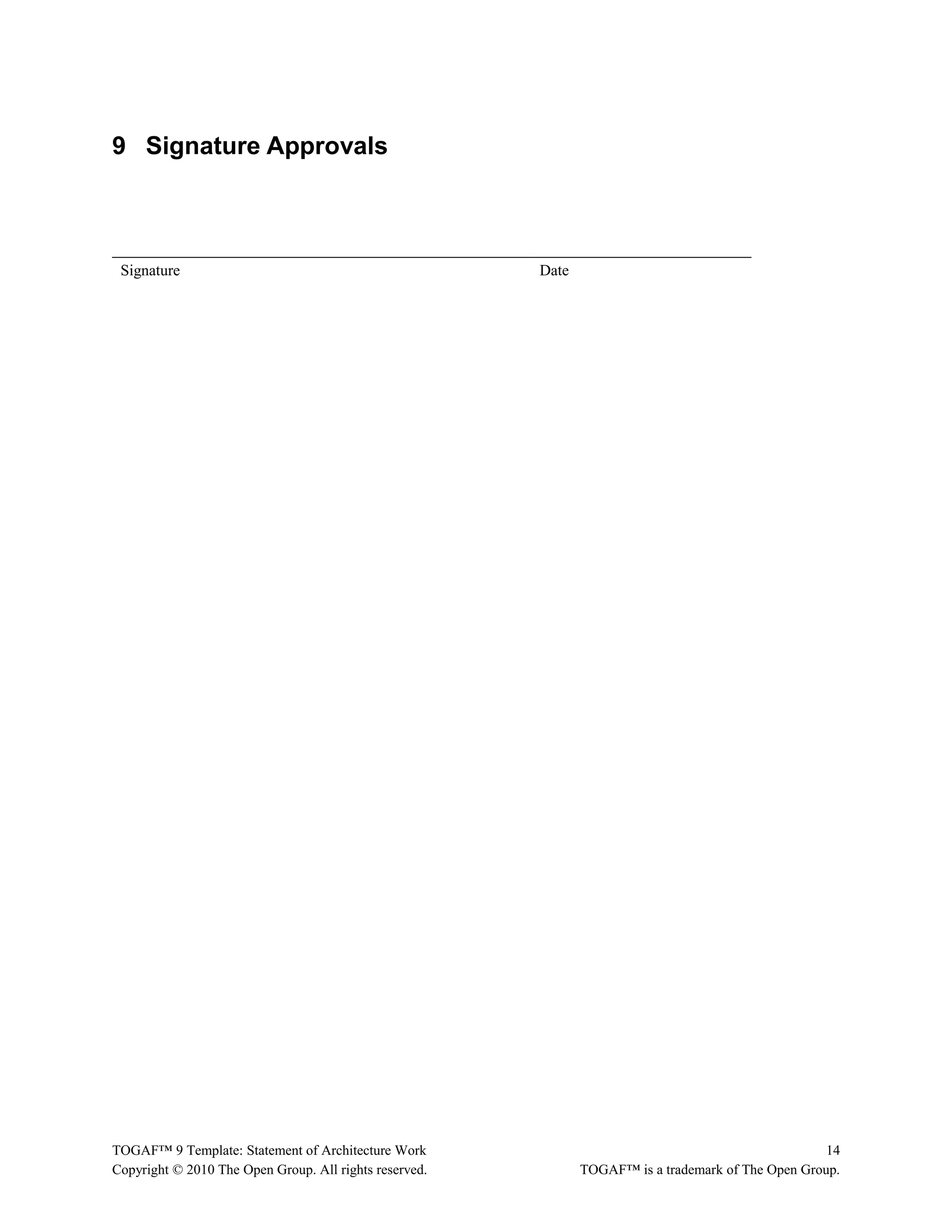 Togaf 9 Template Statement Of Architecture Work Doc