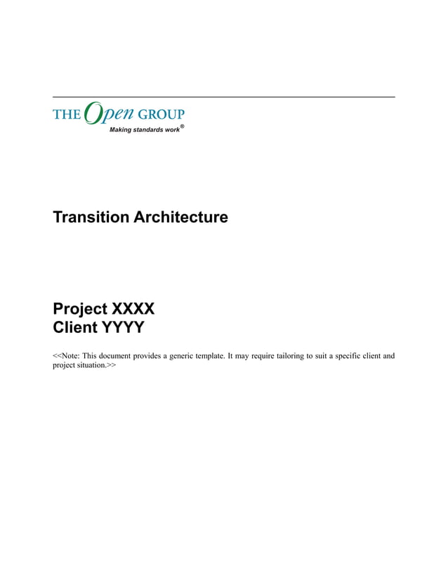 Togaf 9 template transition architecture | DOC