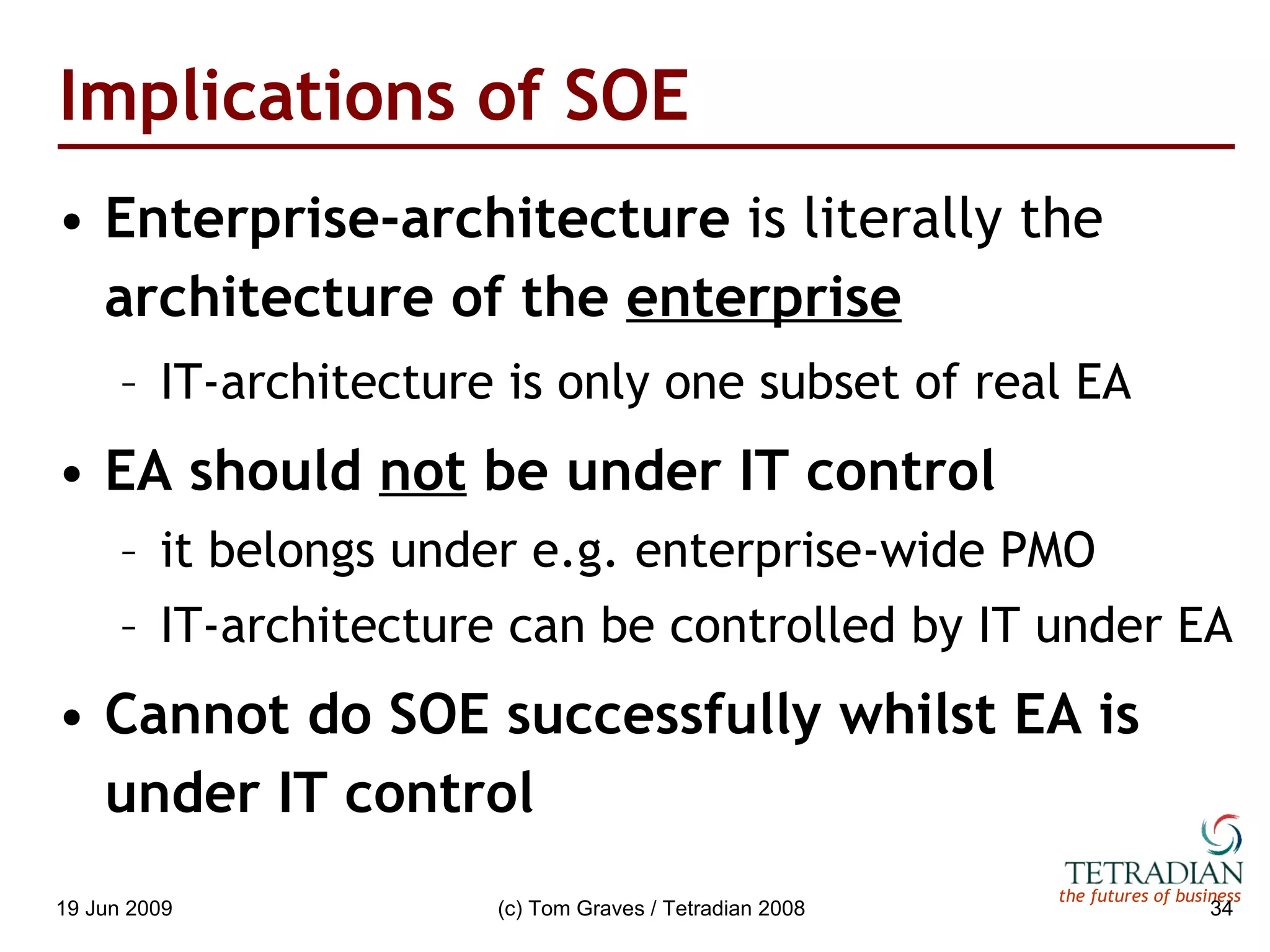 Enterprise-architecture and the service-oriented enterprise | PPT