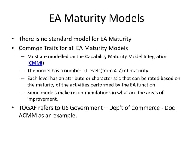 A Summary of TOGAF's Architecture Capability Framework | PPTX