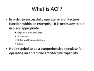 A Summary of TOGAF's Architecture Capability Framework | PPTX