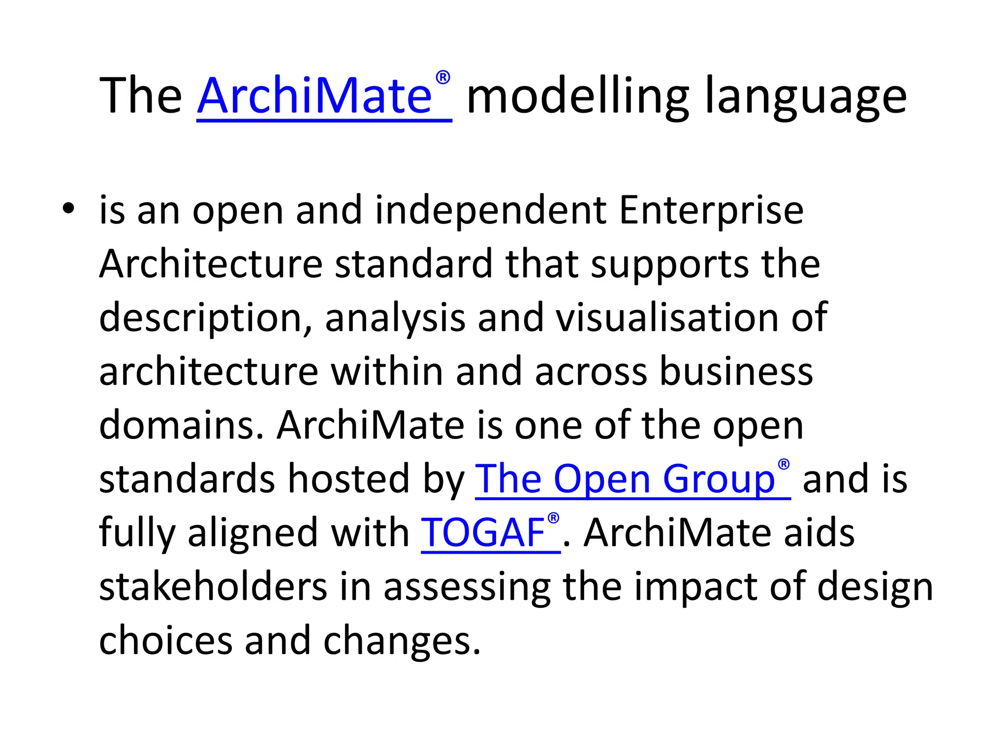 Togav The Open Group Architecture Framework Pptx