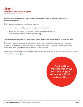 Setting & Achieving Goals | PDF