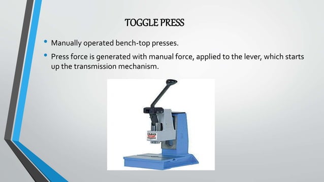 Toggle joint mechanism ppt. | PPTX