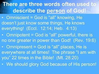Omni Words To Describe God _ 4 Omnis Of God – XNCNS
