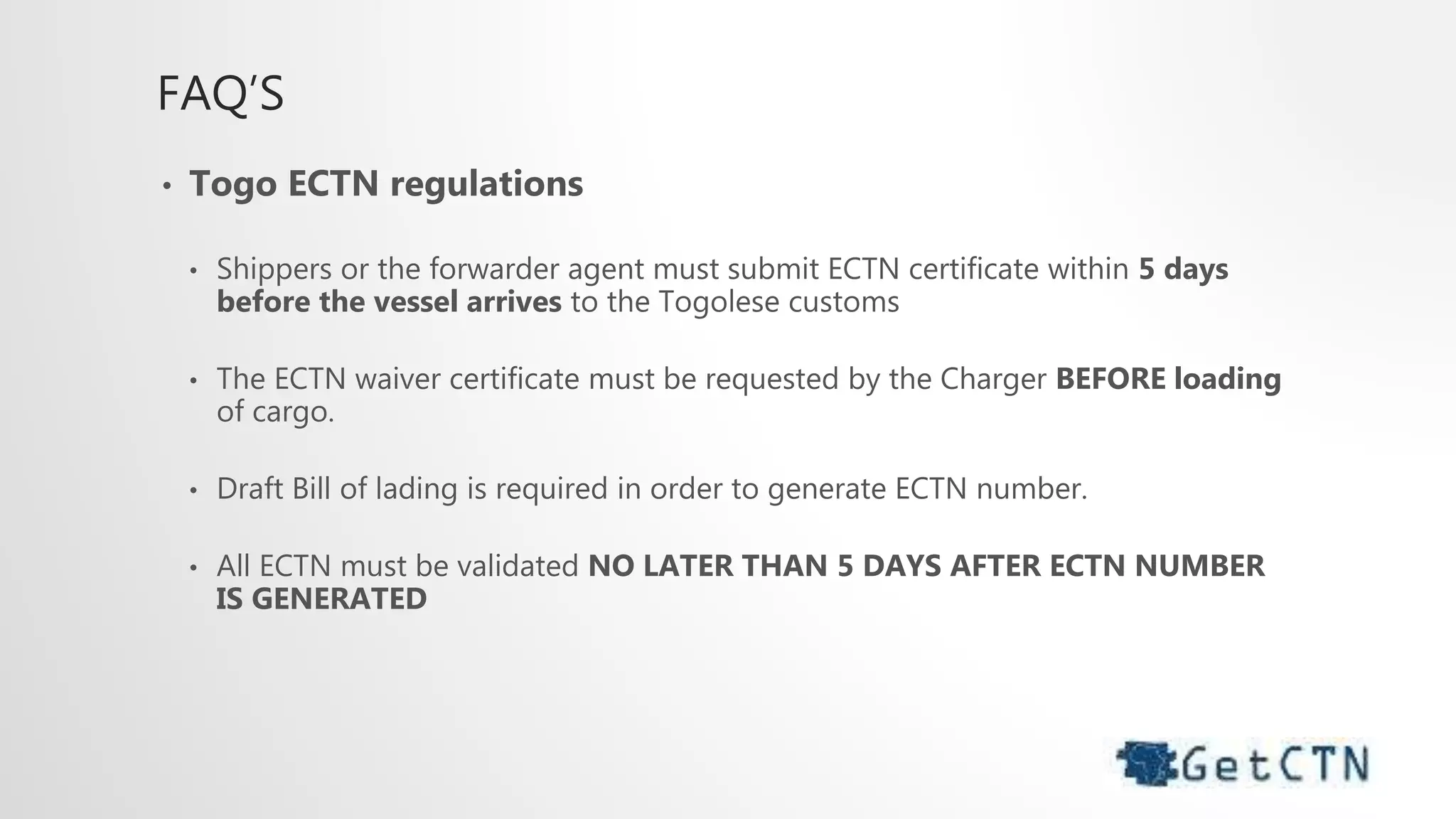 Togo ECTN | PPTX | Logistics | Business