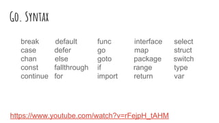 To GO or not to GO | PPT