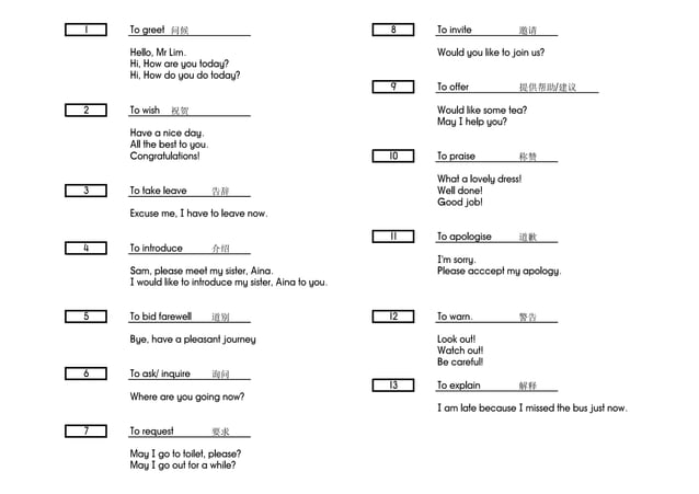 social expression(To greet) | PDF