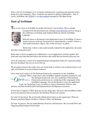 Explore synergies among major Enterprise Architecture frameworks with ...