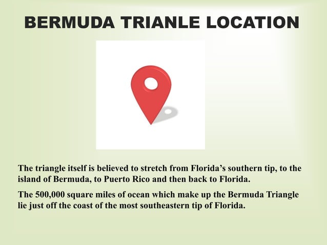BERMUDA TRIANGLE SCIENCE OR MIRACLE | PPT