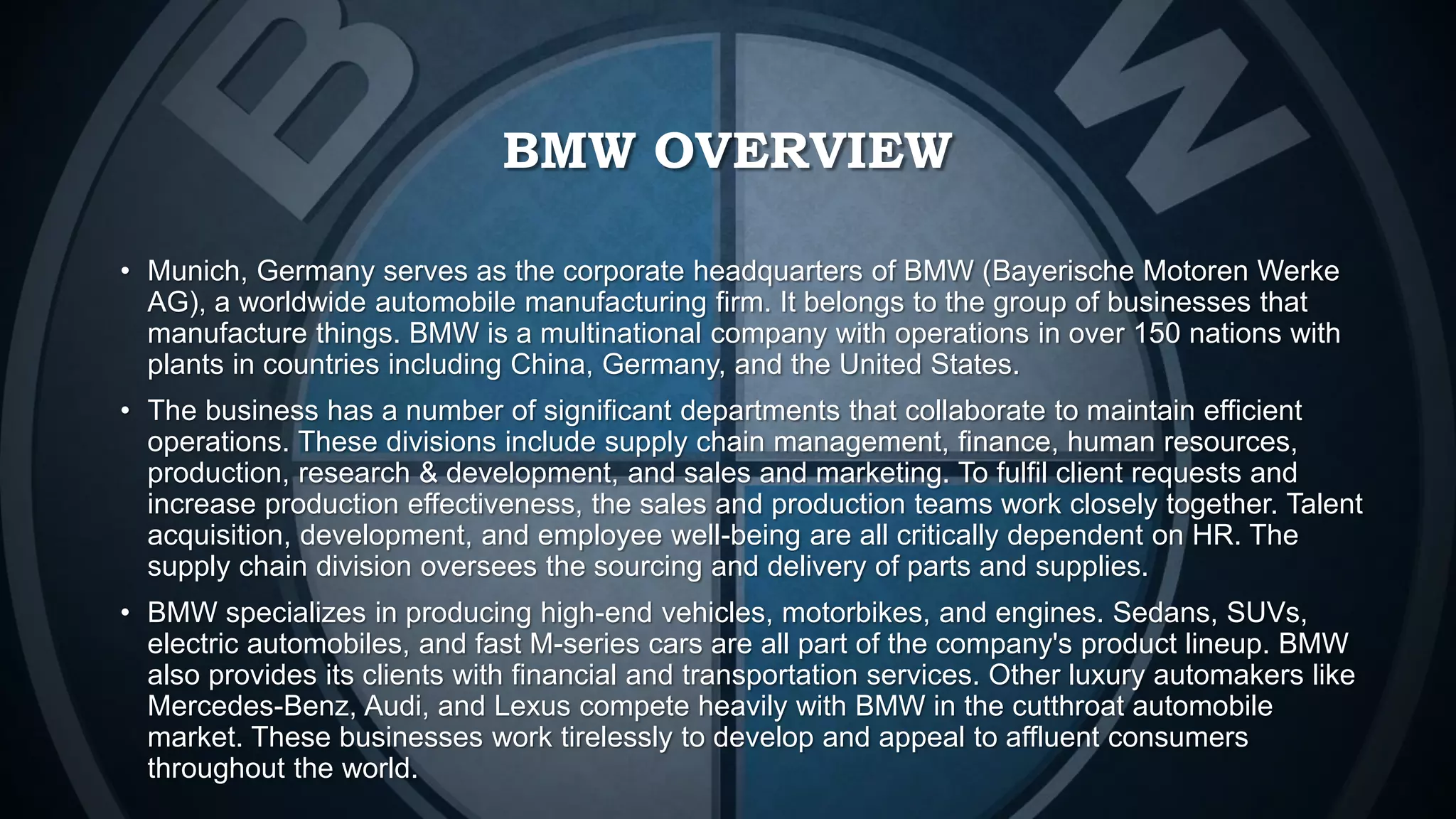 Leadership and management in BMW | PPTX