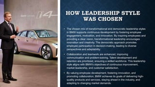 Leadership and management in BMW | PPTX