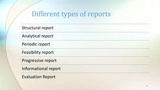 TYPES OF TECHNICAL REPORTS | PPTX