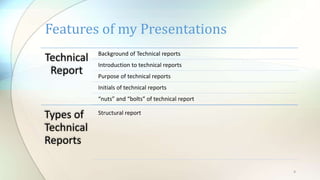 TYPES OF TECHNICAL REPORTS | PPTX