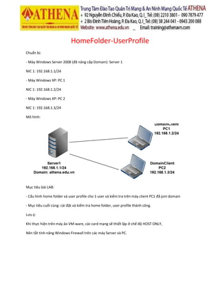 Tạo home folder user profile | PDF
