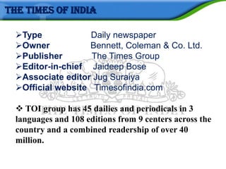 Times Of India | PPTX
