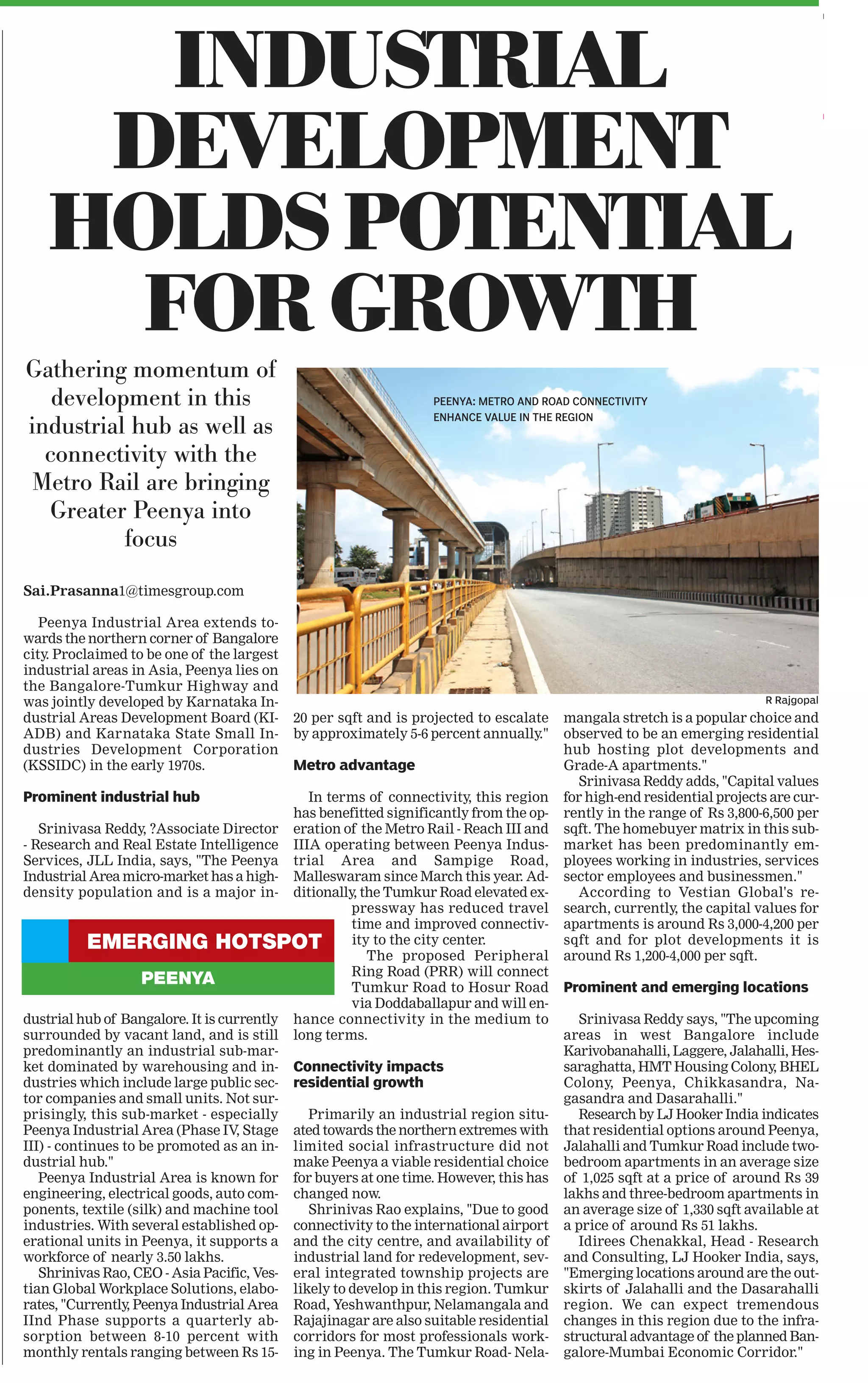 Industrial development holds potential for growth-Peenya | PDF