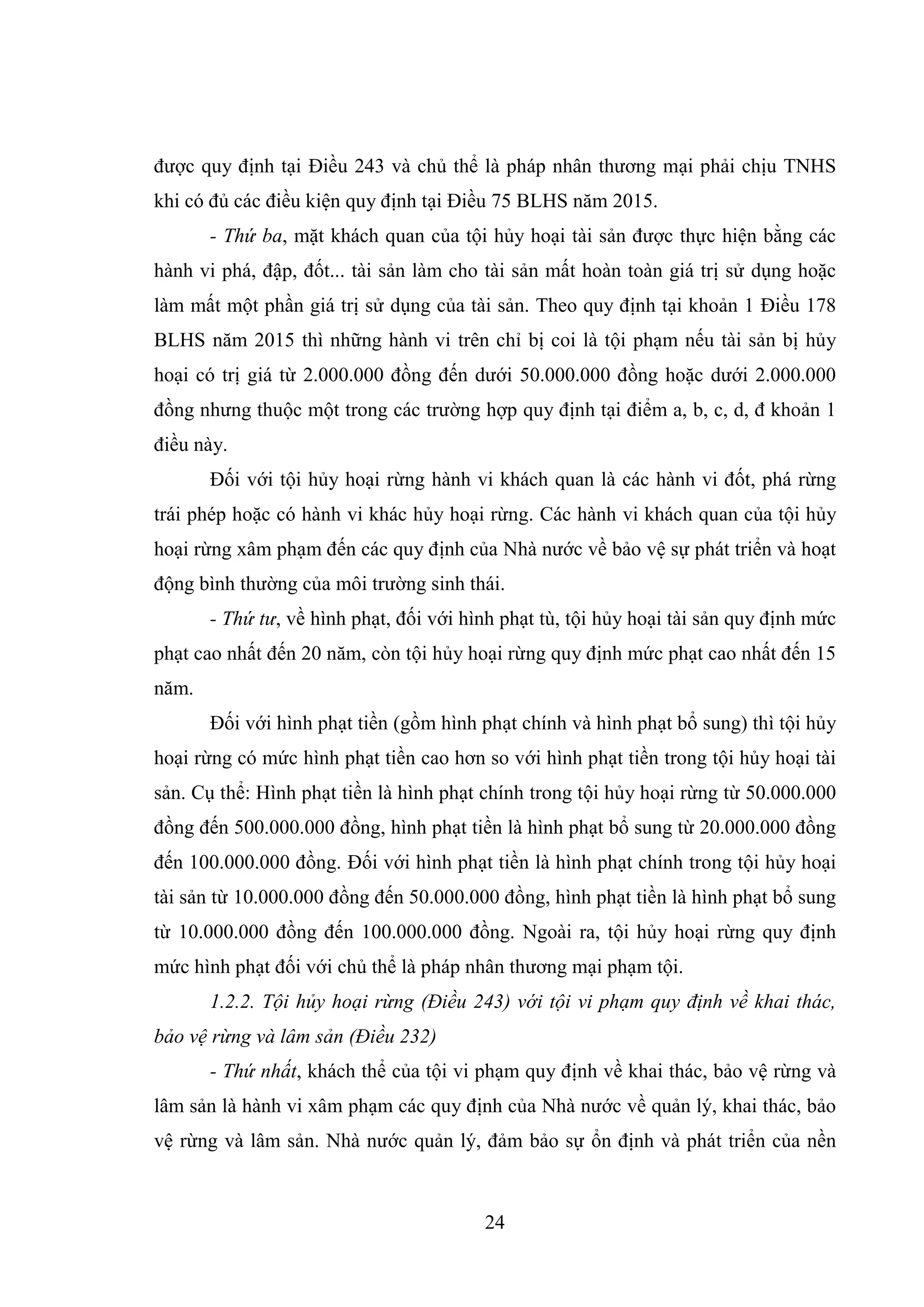 Luận văn: Tội hủy hoại rừng theo pháp luật hình sự Việt Nam, HOT | PDF