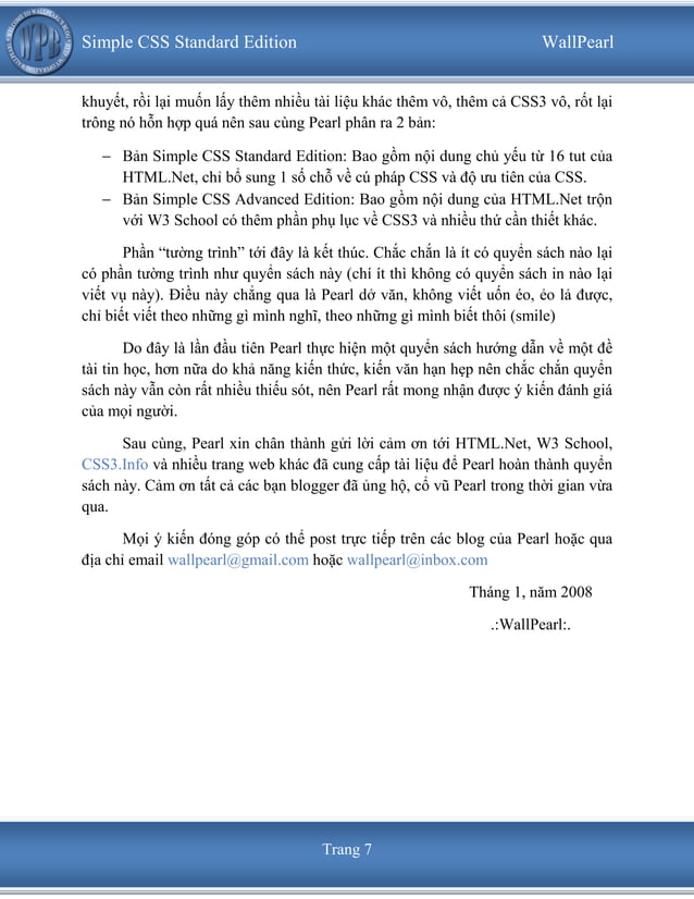 [Toilaquantri.blogspot.com] tai lieu CSS tieng viet | PDF