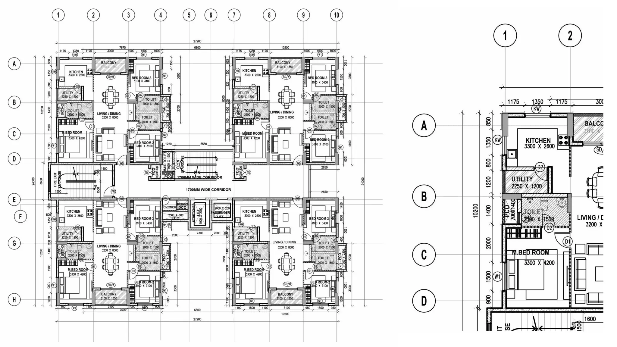 Toilet and Bath Working Drawing | PDF