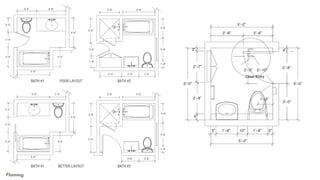 Toilet and Bath Working Drawing | PDF