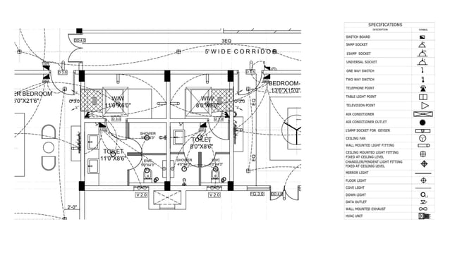 Toilet and Bath Working Drawing | PDF