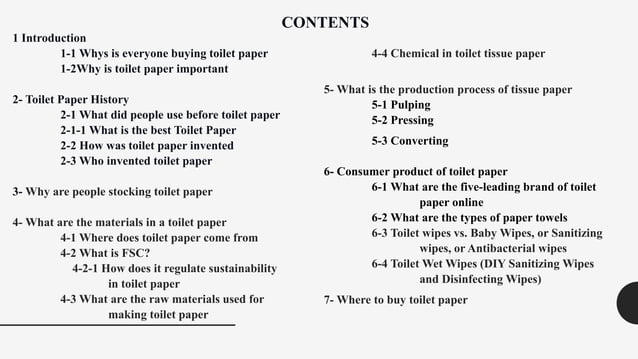The Making of a Toilet Paper | PPTX