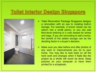 Toilet renovation package singapore | PPTX