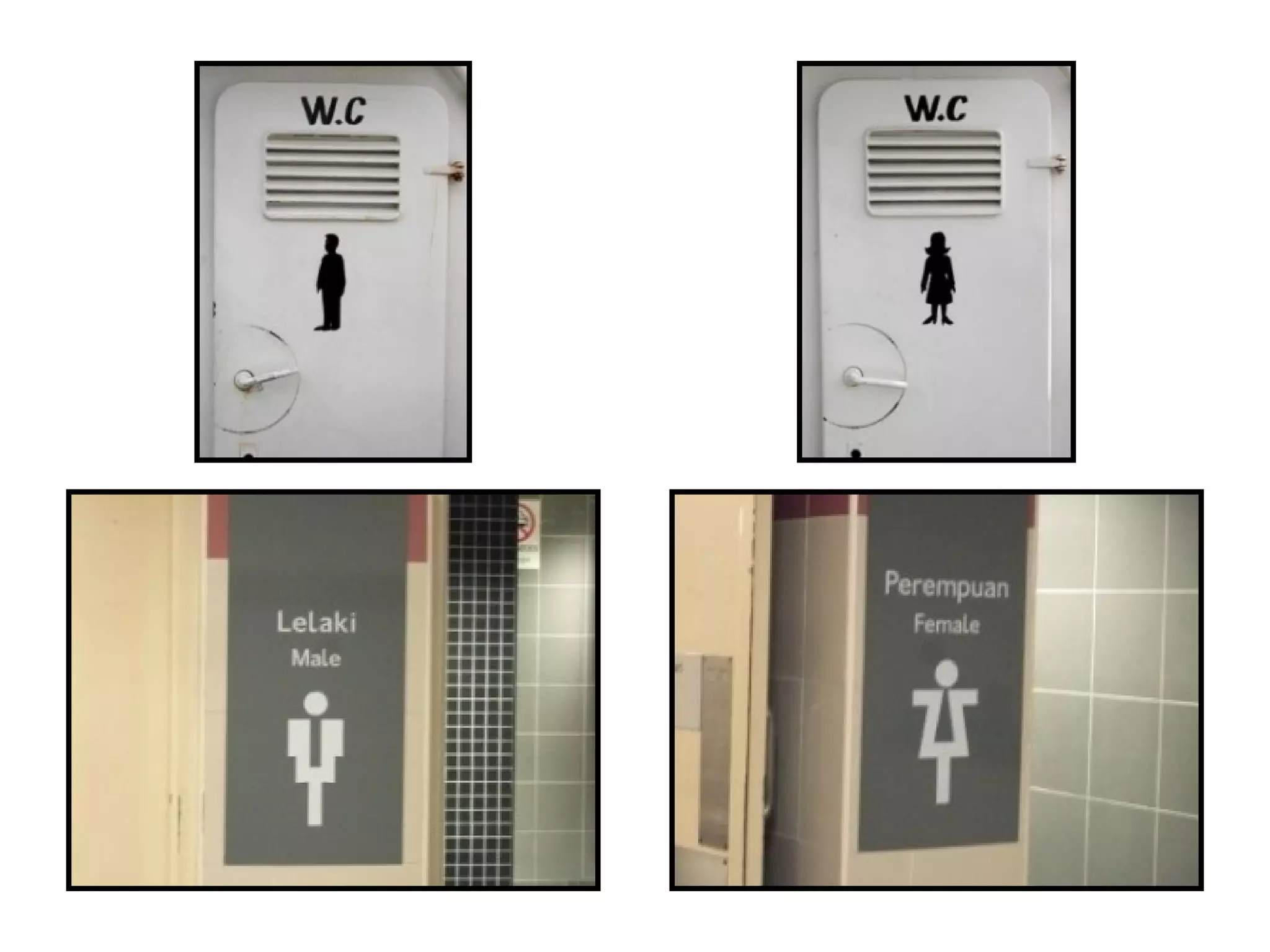 A lot of toilets signs | PPS
