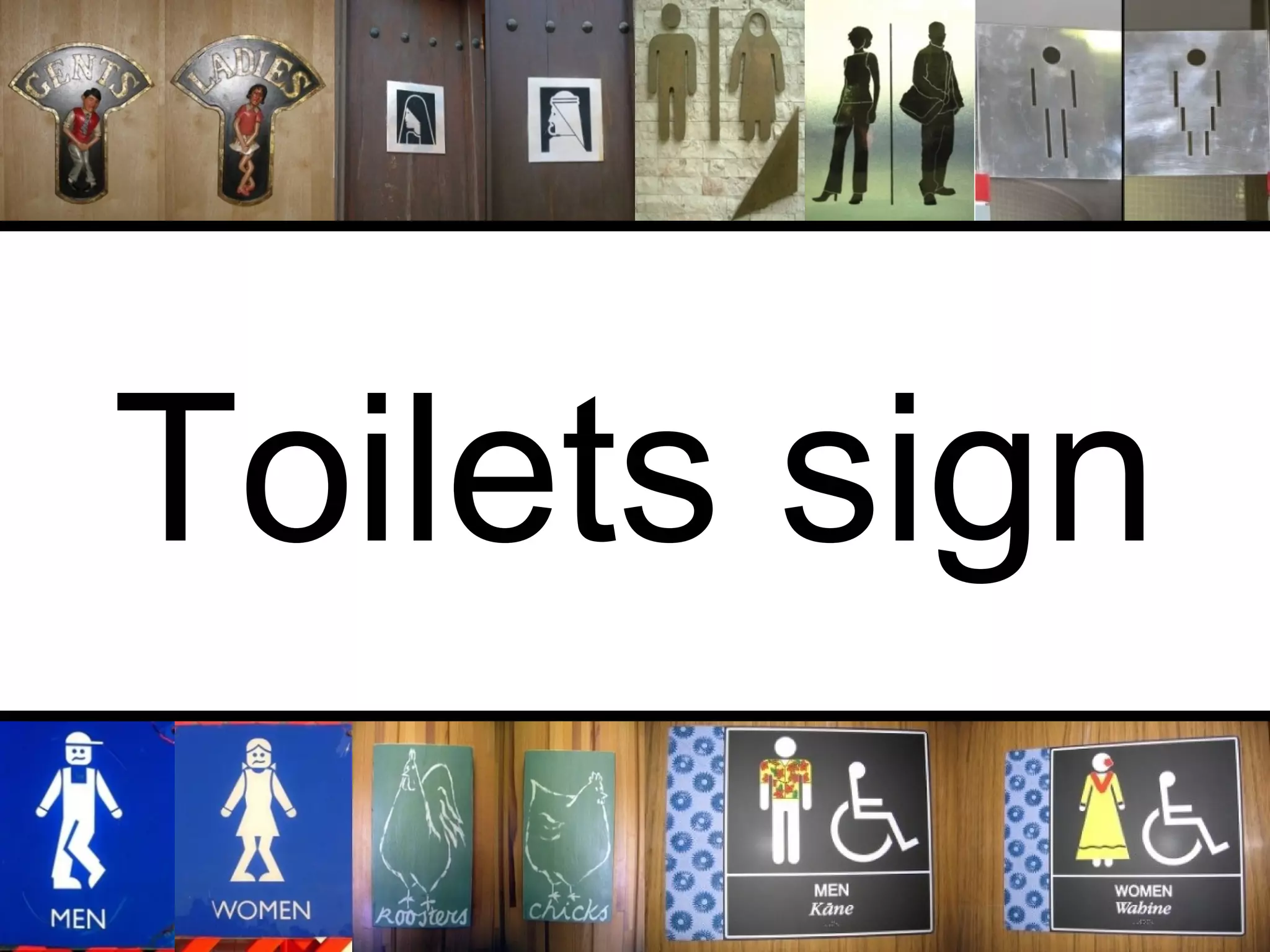 A lot of toilets signs | PPT