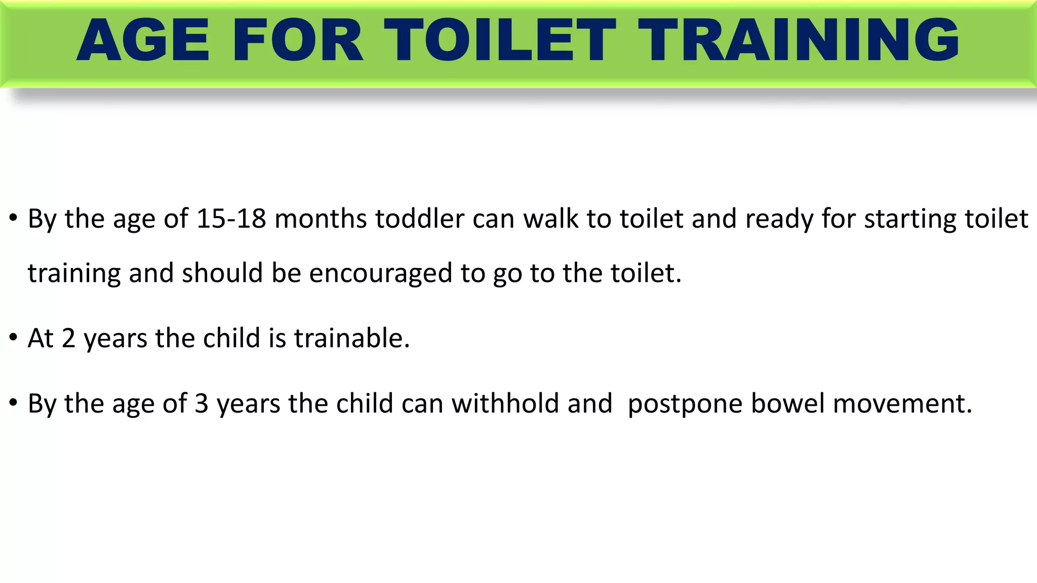 PEDIATRIC NURSING: TOILET TRAINING | PPTX