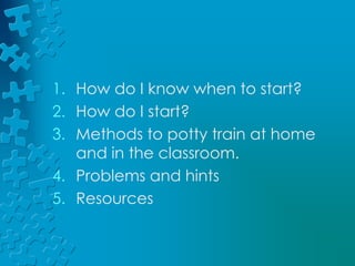 Toilet training for children with asd presentation | PPTX