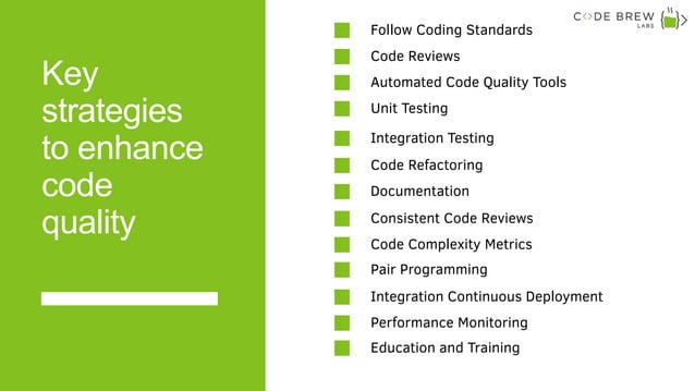To Improve Code Quality In Your Software Development Projects Code Brew Labspptx
