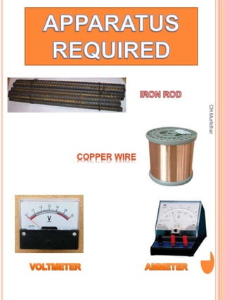 To investigate the relation between the ratio of (i) output and input voltage and (ii)number of ...