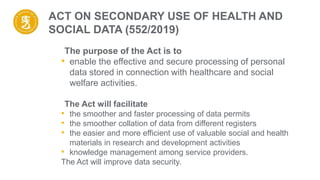 Secondary use of health and social data | PPTX