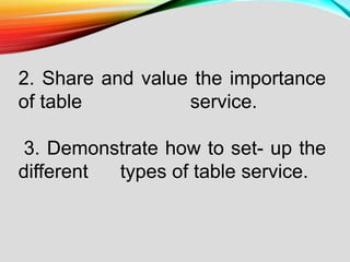 Tojon,mary grace v. table service | PPT