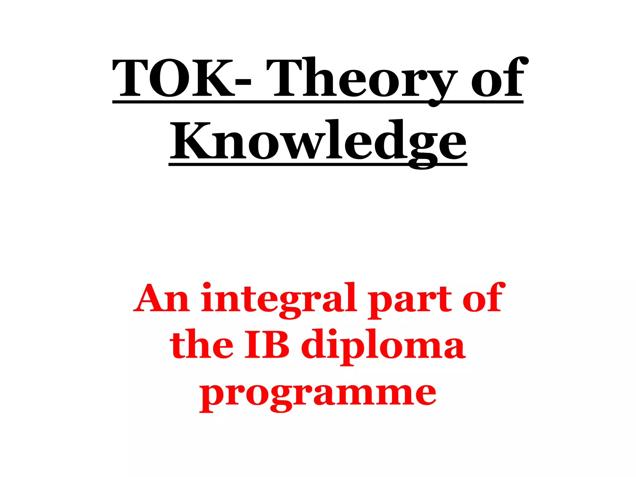 Tok intro, maps 1 | PPT