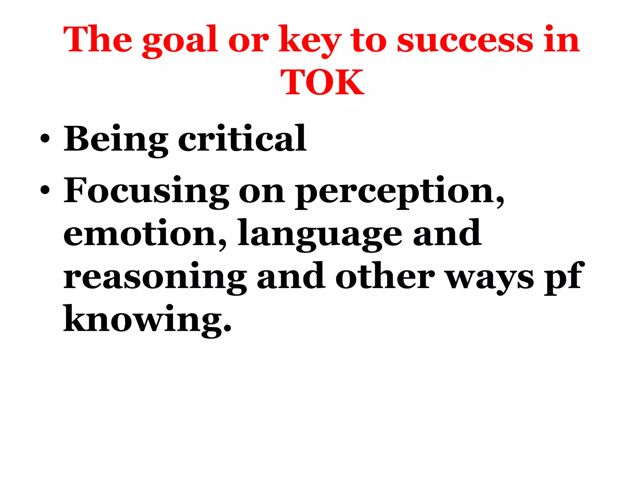 Tok intro, maps 1 | PPT