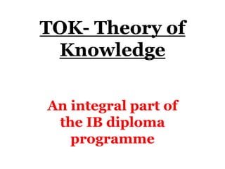 Tok intro, maps 1 | PPT