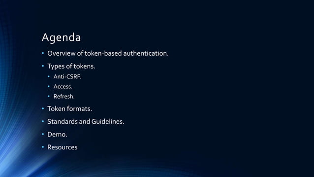 Token-based uthentication | PPTX | Web Development | Internet