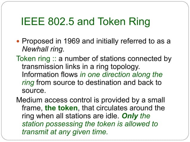 TOKEN BUS & TOKEN RING.ppt | Computer Networking | Computing