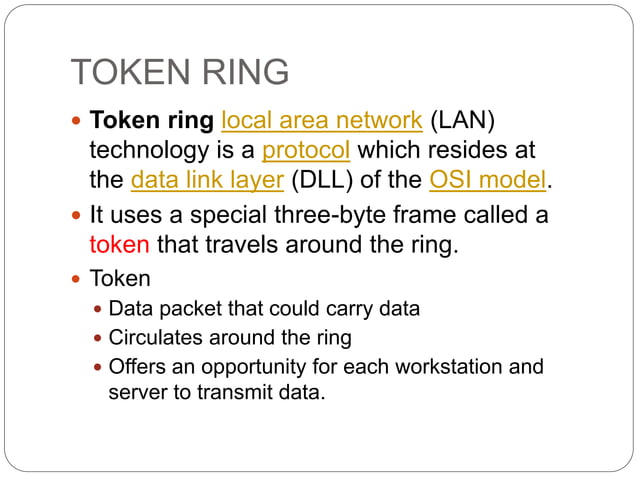 TOKEN BUS & TOKEN RING.ppt | Computer Networking | Computing