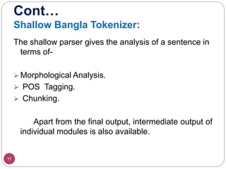 Token classification using Bengali Tokenizer | PPTX | Programming Languages | Computing