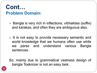 Token classification using Bengali Tokenizer | PPTX | Programming Languages | Computing