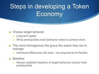 Token economies